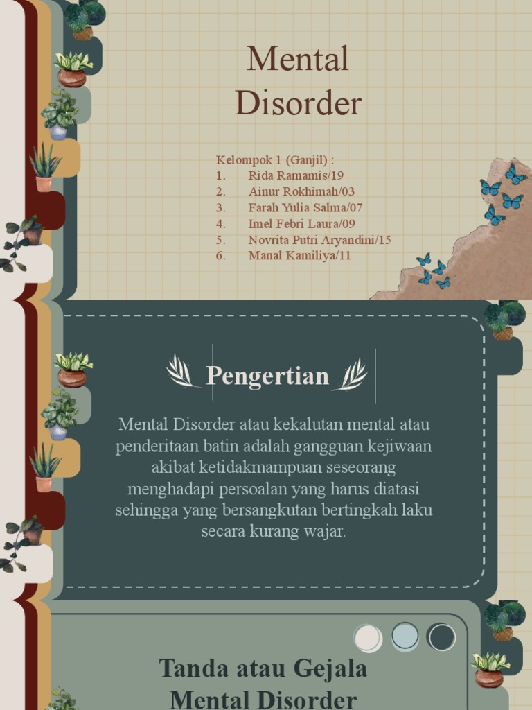 BK (Mental Disorder) - Kel. 1 Ganjil | PDF | Pengembangan Diri