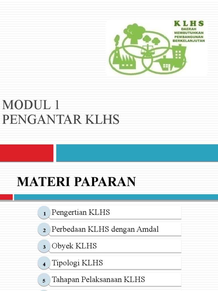 Modul 1-Pengantar Klhs | PDF