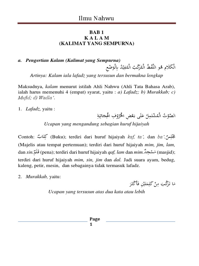 Nahwu Dasar Pdf