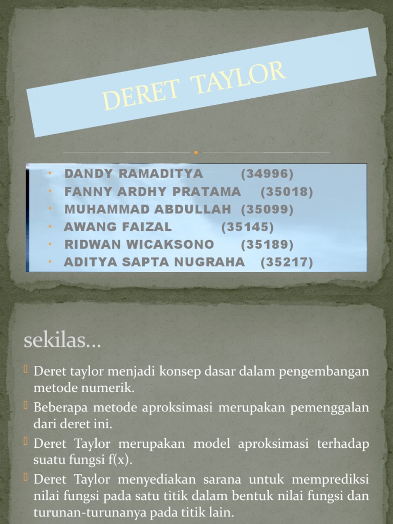 Deret Taylor | PDF