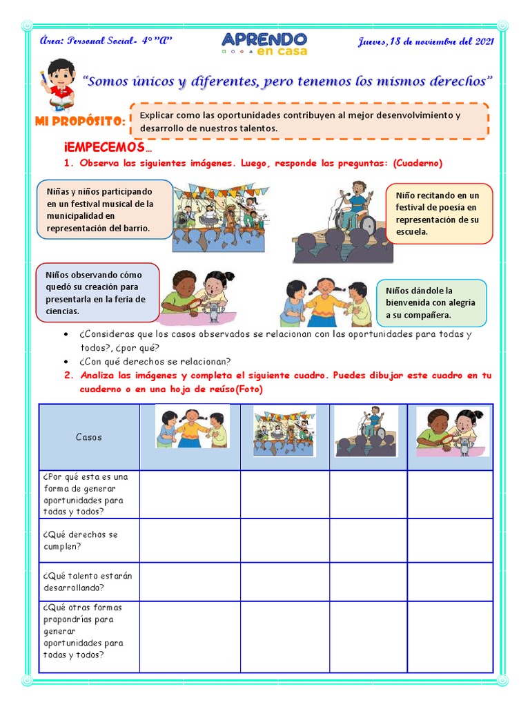 Somos Únicos y Diferentes..... | PDF | Cognición