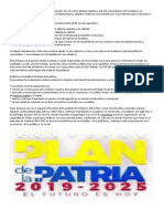 PLAN DE LA PATRIA 2025-Objetivos Historicos | PDF
