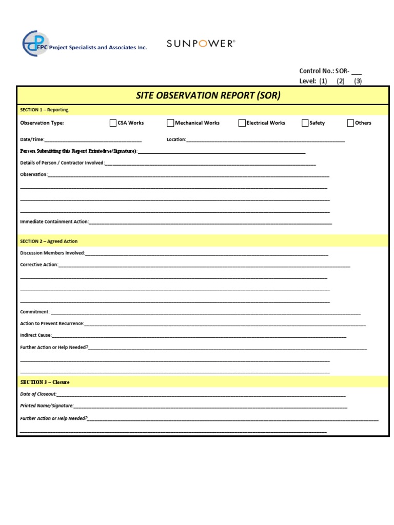 SOR Form | PDF