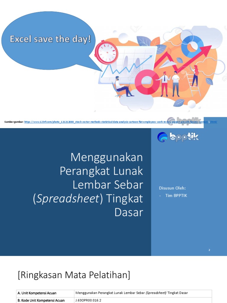 Menggunakan Perangkat Lunak Lembar Sebar (Spreadsheet) Tingkat Dasar | PDF