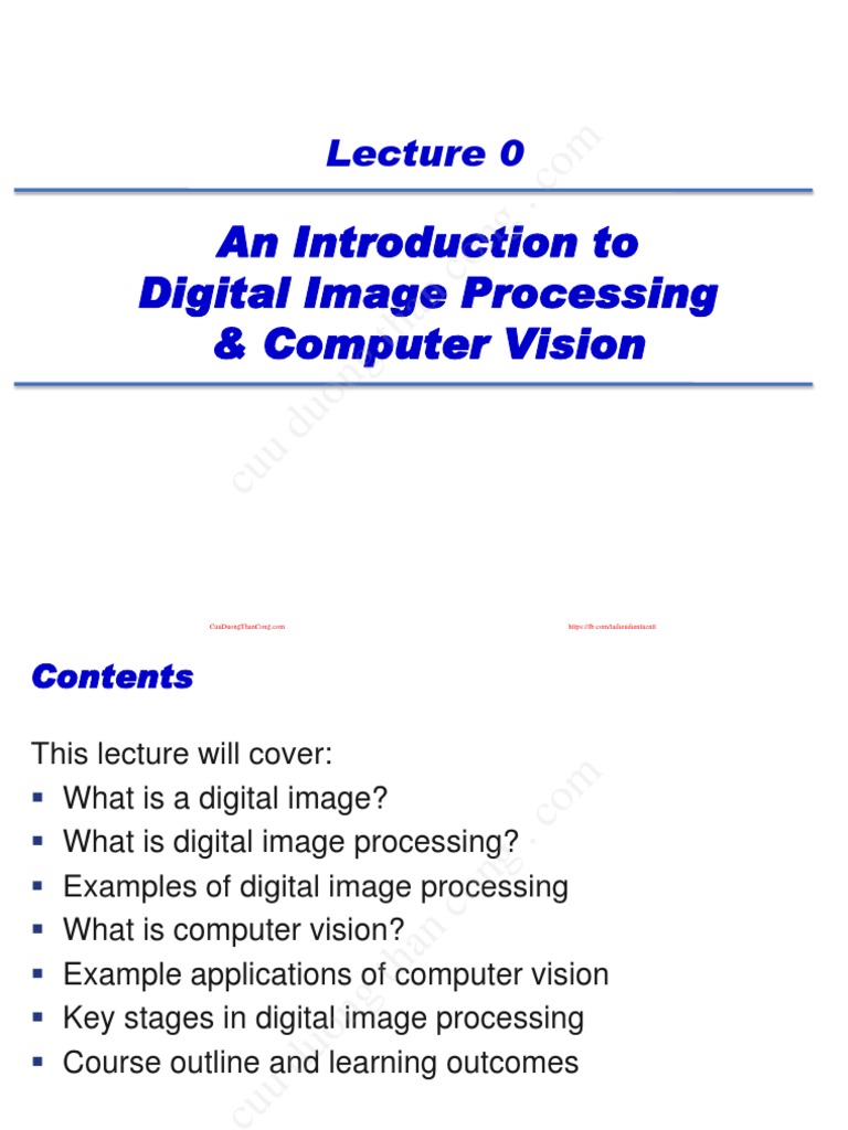 Thi Giac May Tinh Vo Quang Hoang Khang Dip00 Introduction To Image Processing (Cuuduongthancong ...