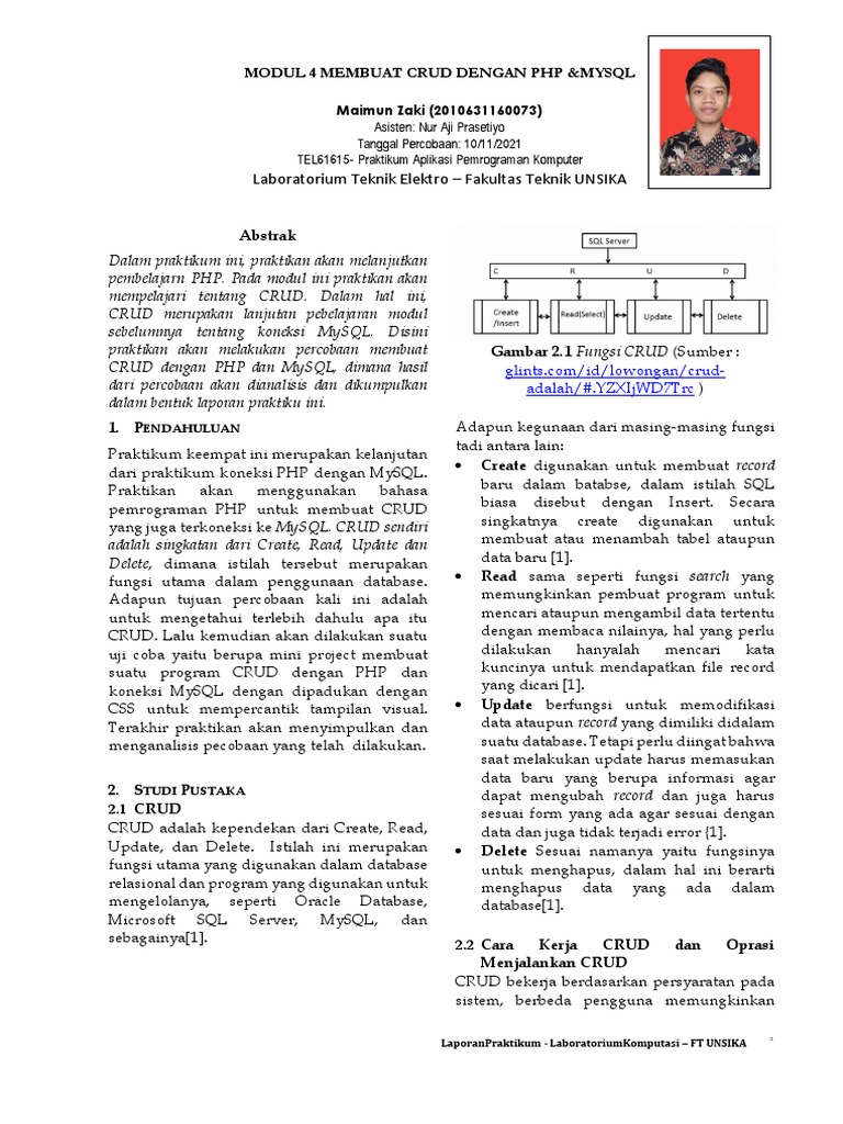 Modul 4 PHP Dasar: CRUD | PDF