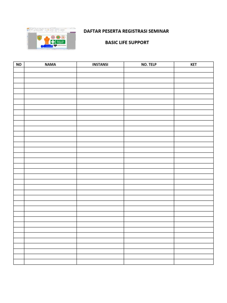 Daftar Peserta Registrasi Seminar | PDF