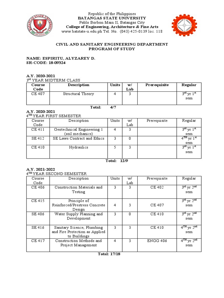 Pos - Se 3RD Year | PDF | Engineering | Geotechnical Engineering