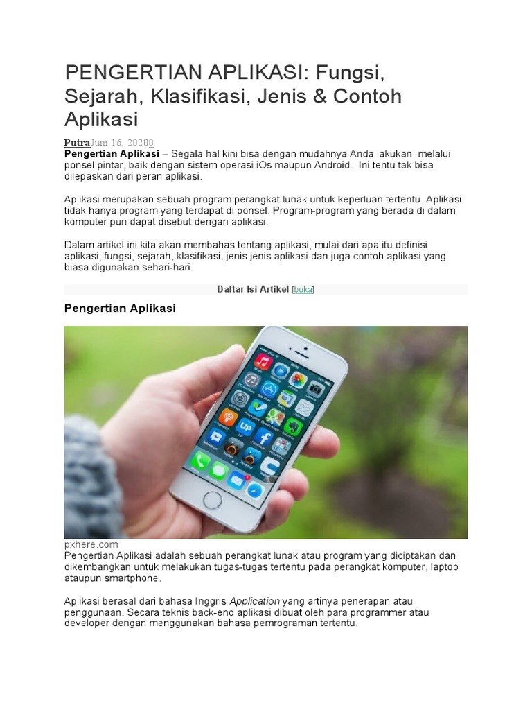 Pengertian & Fungsi Aplikasi | PDF