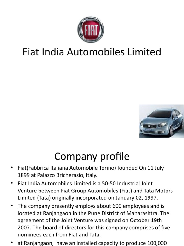 Fiat India Automobiles Limited | PDF | Luxury Motor Vehicle ...