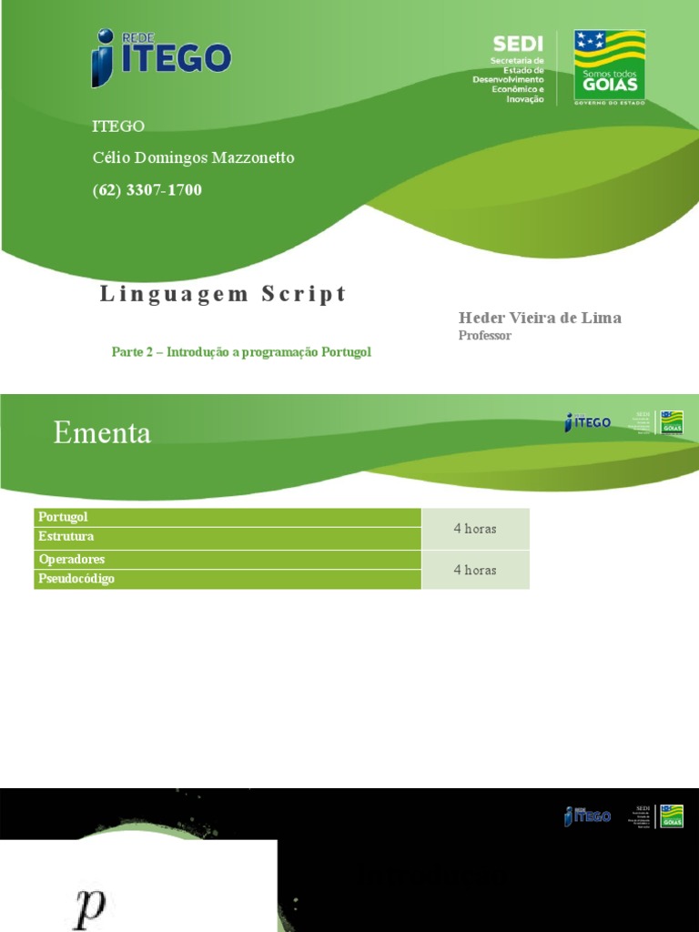 Linguagem de Script - Portugol | PDF | Algoritmos | Linguagem de ...