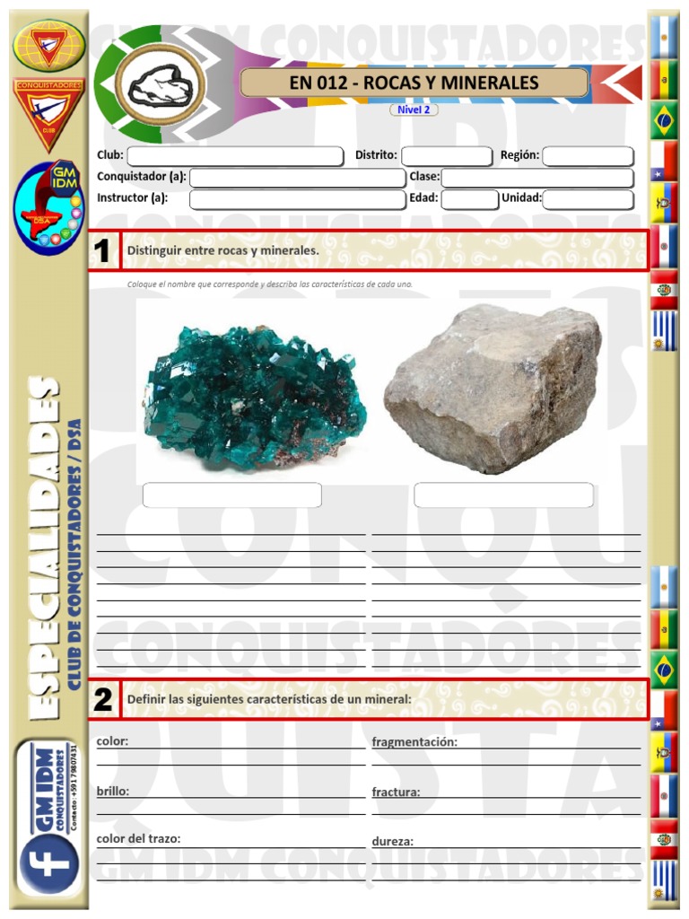 EN-012 Rocas y Minerales | PDF | Roca (geología) | Minerales