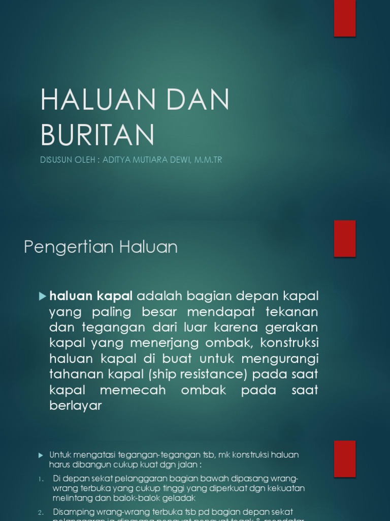 Bentuk dan Fungsi Haluan Kapal | PDF