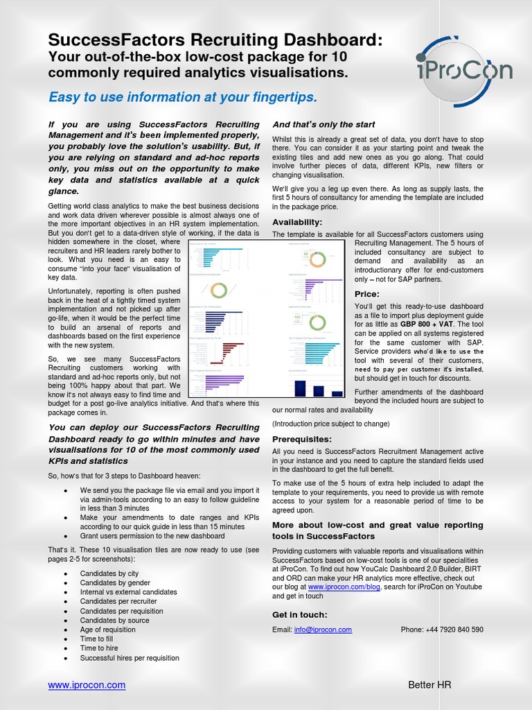SuccessFactors Recruiting Dashboard-Flyer-EN | PDF | Analytics ...