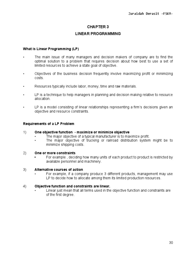What Is Linear Programming (LP) | PDF | Linear Programming | Mathematical Optimization