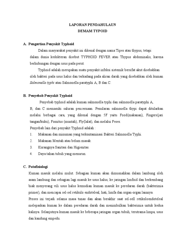 LP Typoid | PDF | Pengembangan Diri | Kesehatan Holistik