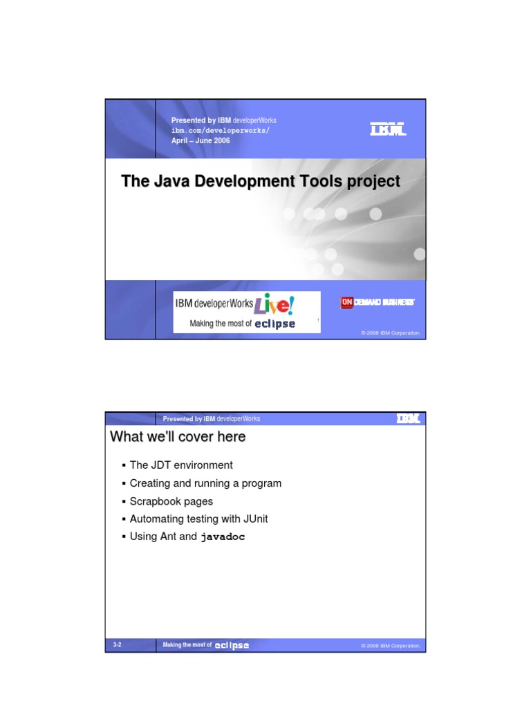 03-Java Development Tools | PDF | Eclipse (Software) | Java (Programming Language)