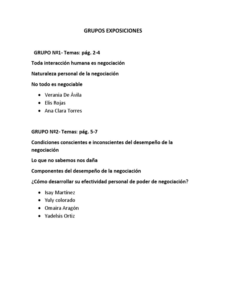 Grupos Exposiciones, Clase 2120 | PDF | Crecimiento personal y profesional | Ciencia y matemáticas