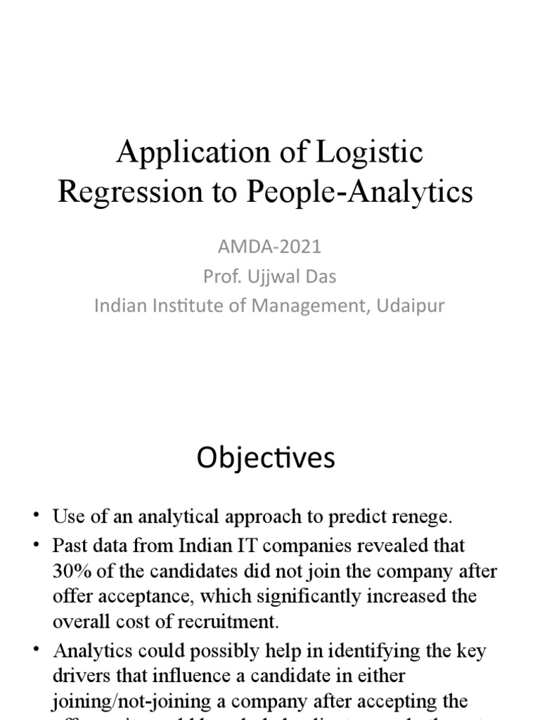 Application of Logistic Regression To People-Analytics | PDF | Receiver Operating Characteristic ...