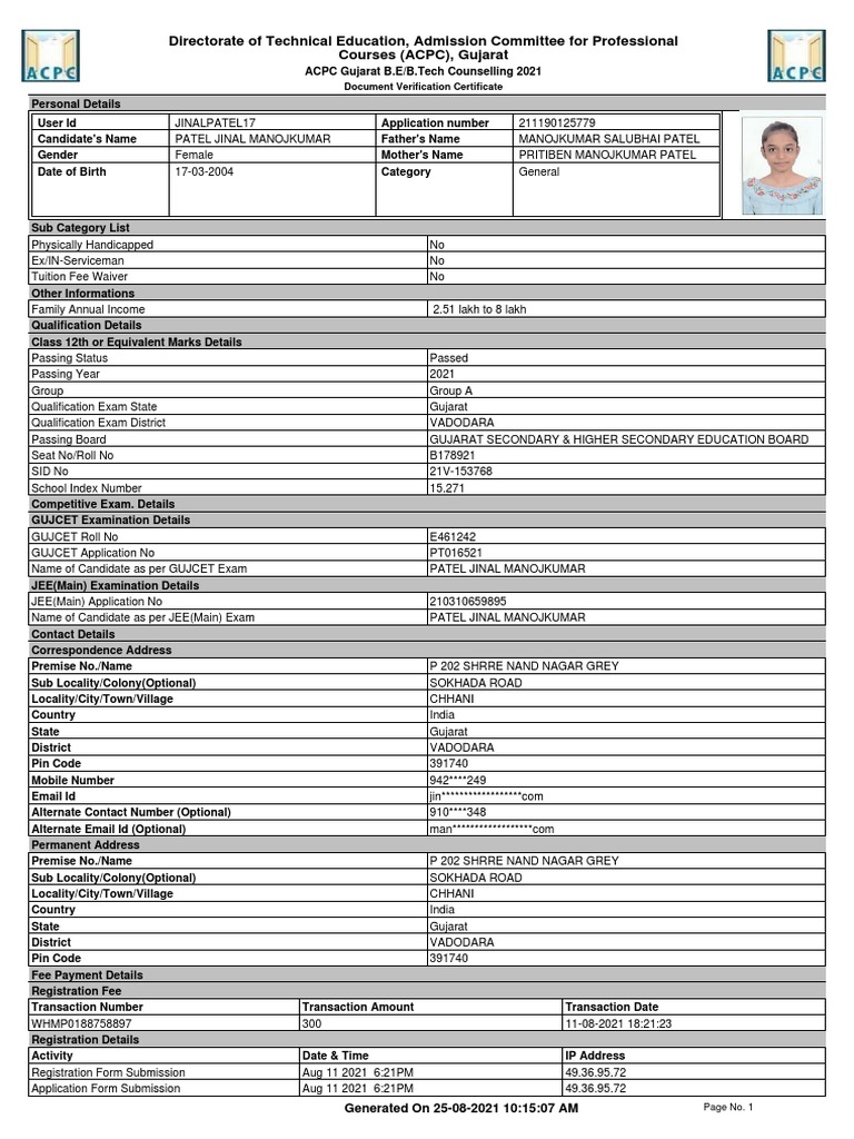 Directorate of Technical Education, Admission Committee For ...