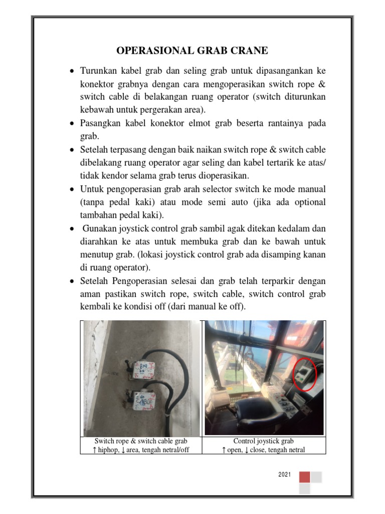 Operasional Alat Grab Crane 2021 | PDF | Metode & Bahan Ajar ...
