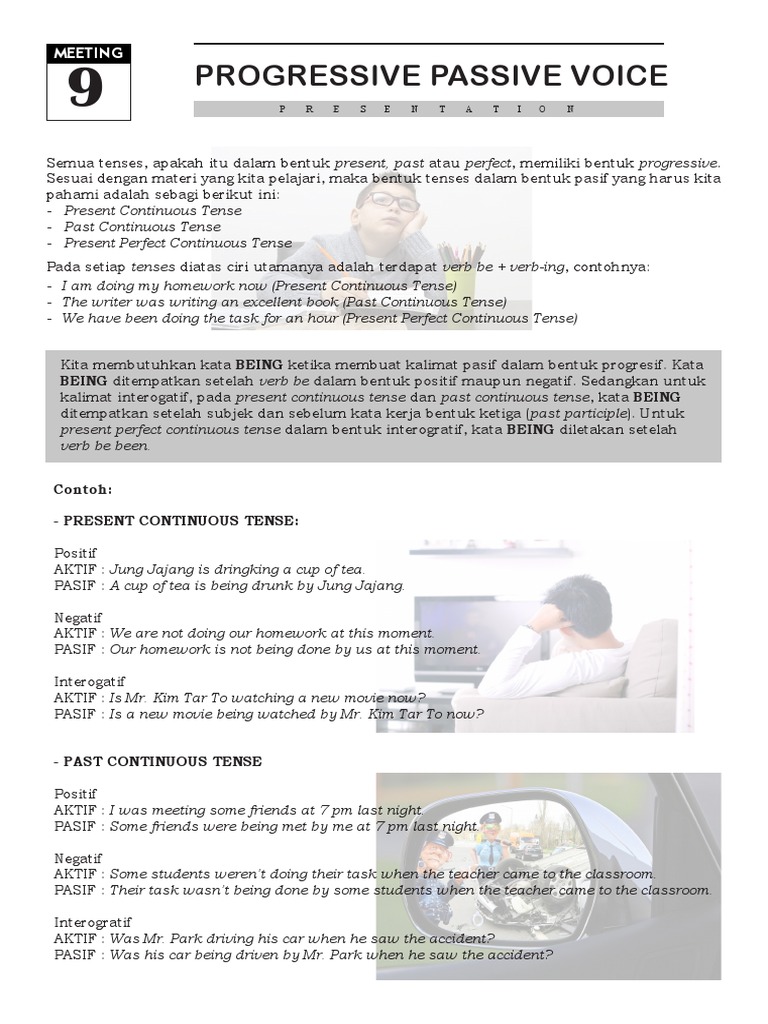 Progressive Passive Voice | PDF | Linguistics | Cognitive Science