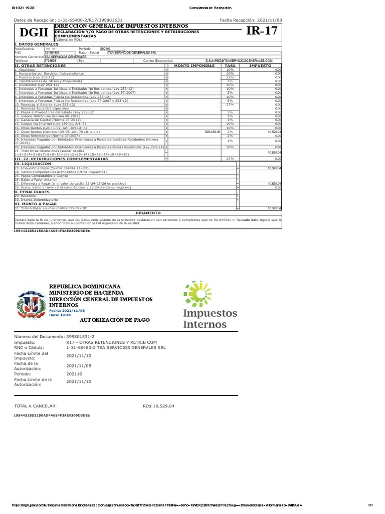 Ir-17 2021-10 Tsa | PDF