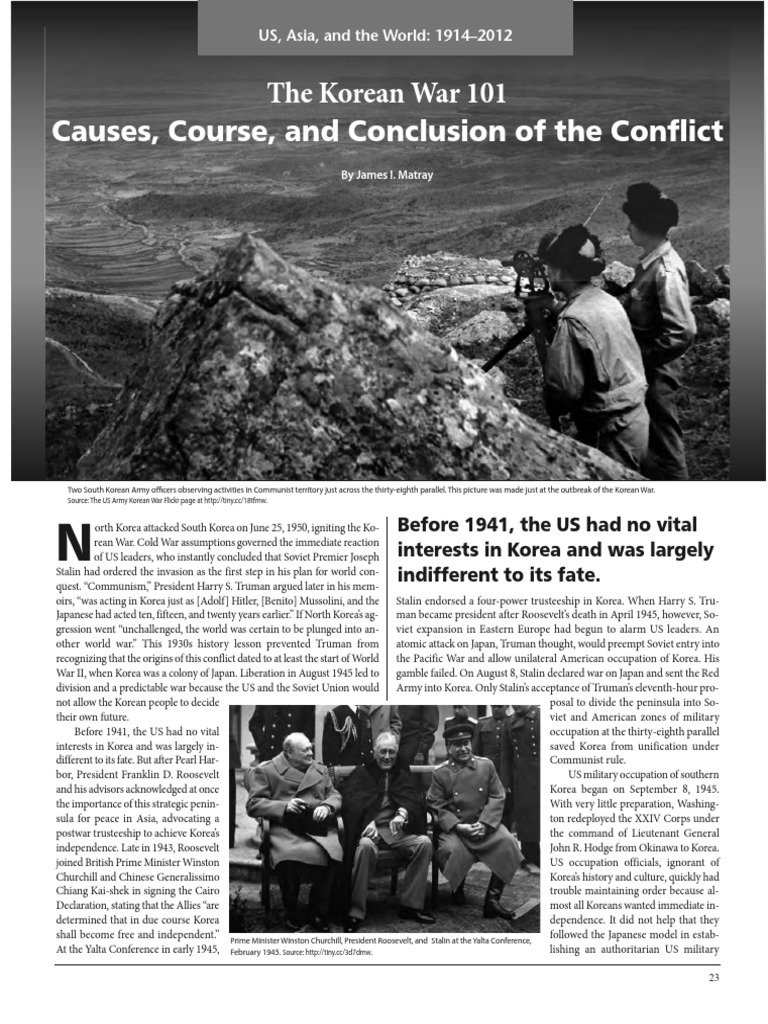 The Korean War 101 Causes, Course, and Conclusion of The Conflict | PDF ...