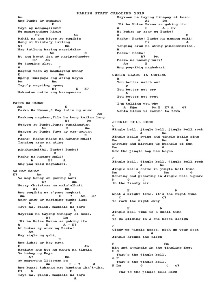 Ang Pasko Ay Sumapit With Chords | PDF