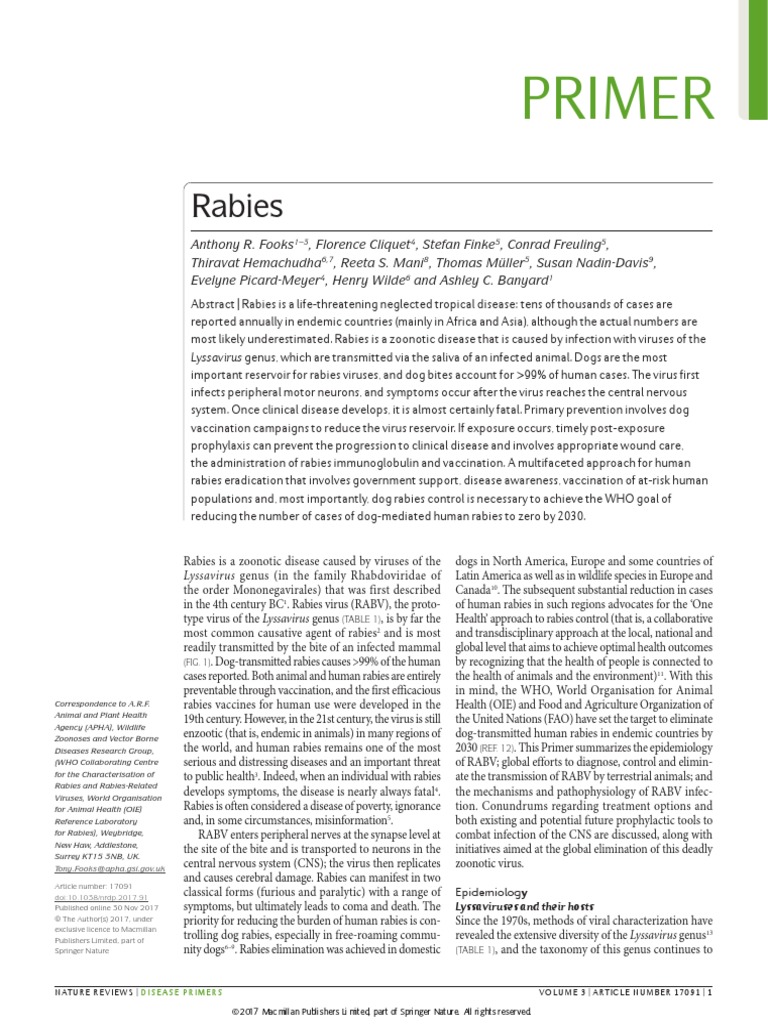 Jurnal Rabies | PDF | Rabies | Medical Specialties