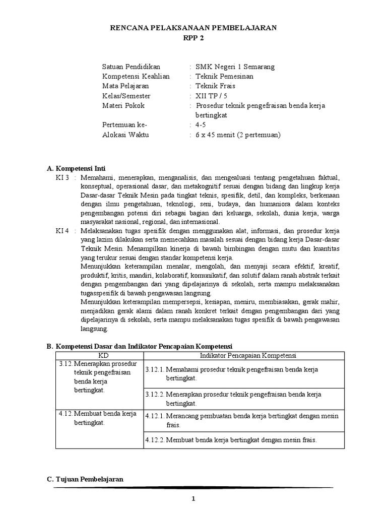 RPP 2, Frais XII, Arif Subiakto, S.PD | PDF | Karier & Perkembangan | Seni