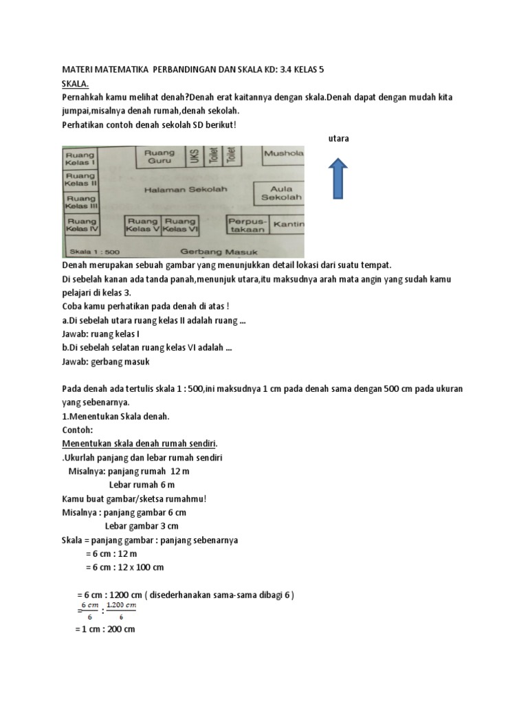 Materi Matematika Skala Pada Denah | PDF