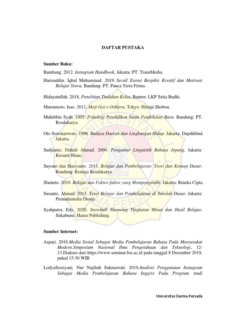 Daftar Pustaka | PDF