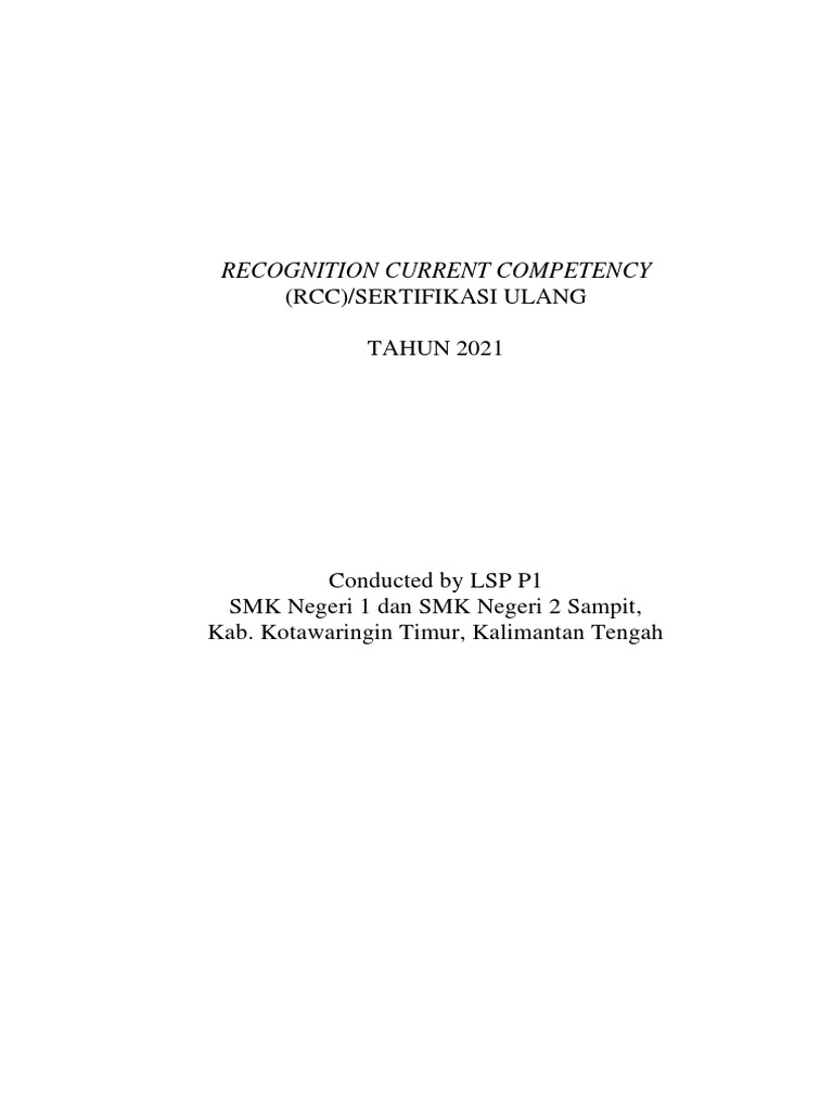 Juknis RCC 2021 | PDF