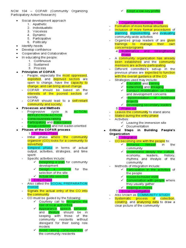COPAR Reviewer LEC | PDF | Community | Cognition