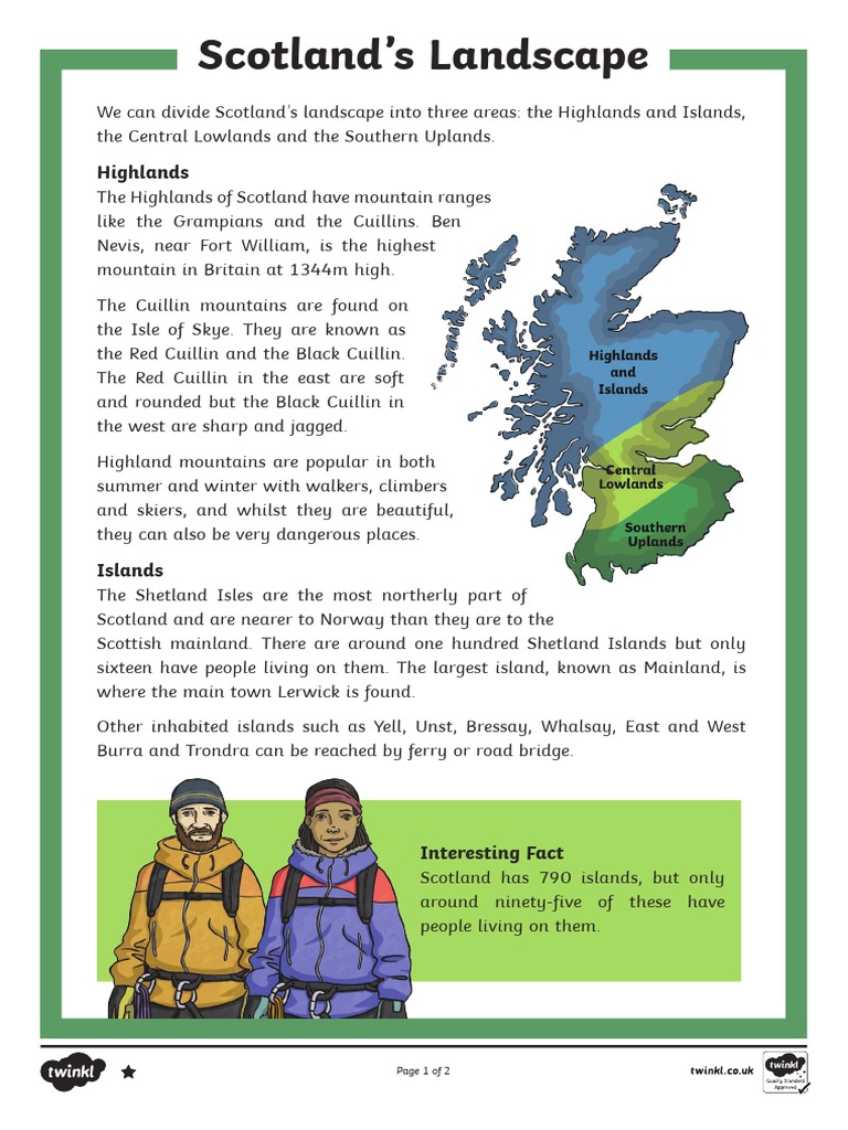 Cfe2 G 88 Scotlands Landscape Differentiated Reading Comprehension ...