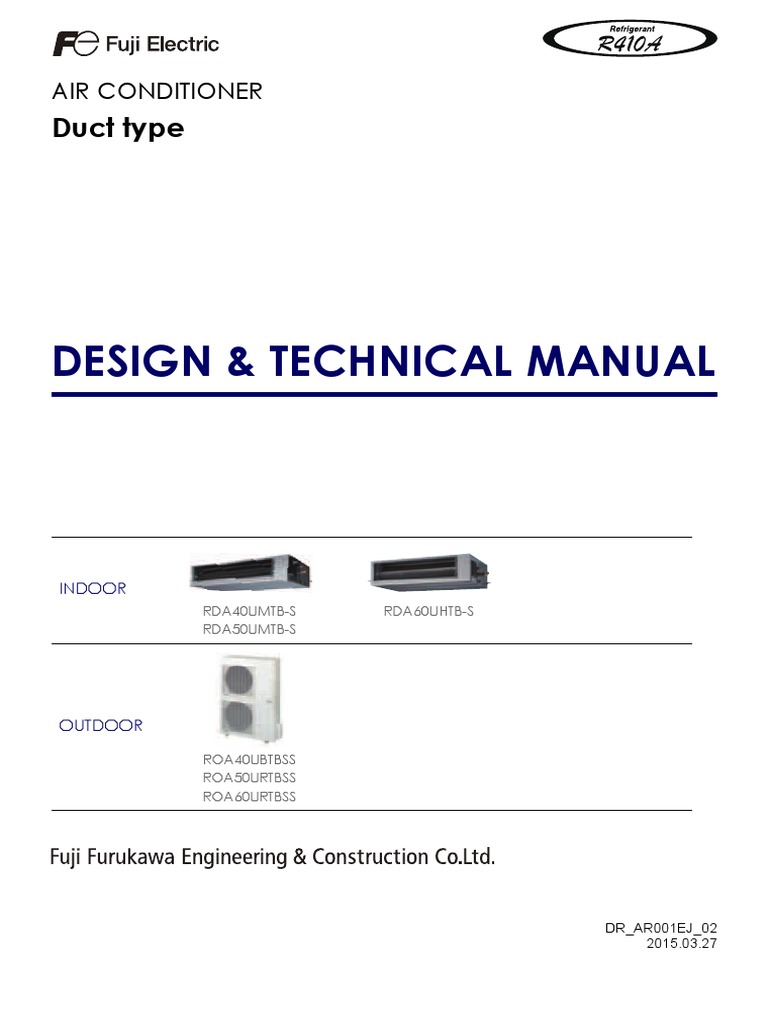 Design & Technical Manual: Duct Type | PDF | Duct (Flow) | Air Conditioning