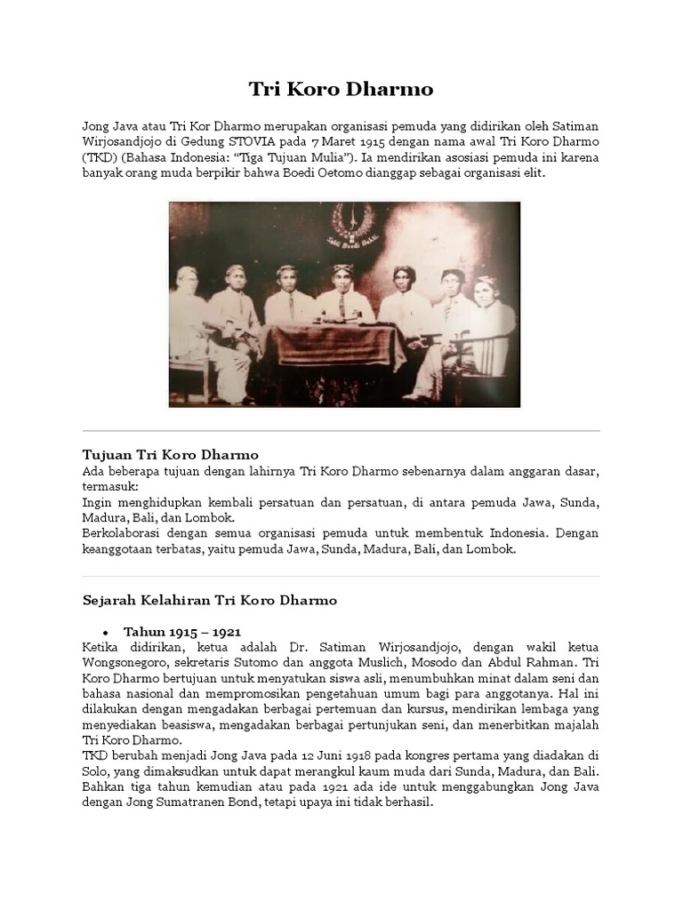 Tri Koro Dharmo | PDF