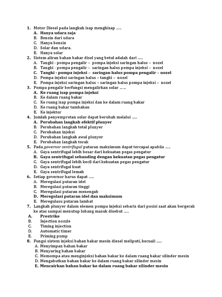 Motor Diesel Pada Langkah Isap Menghisap | PDF | Teknologi & Rekayasa