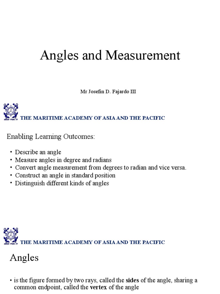 Angles and Measurement | PDF | Angle | Mathematics