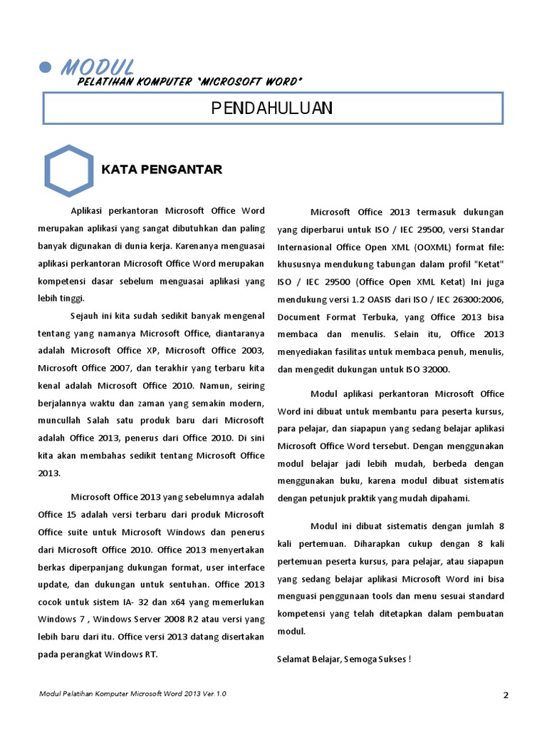 Modul Pelatihan Komputer Microsoft Word 2013: Mengenal Jendela Kerja ...