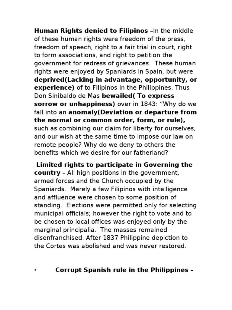 Human rights denied, limited participation in govt under corrupt ...