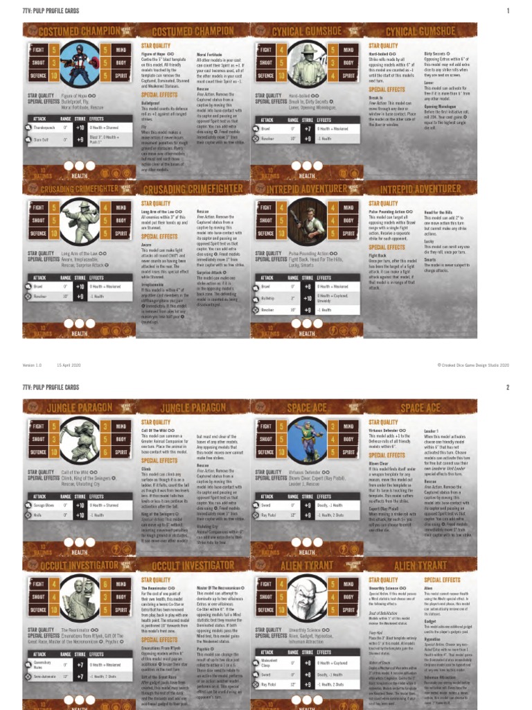 15 April 2020 © Crooked Dice Game Design Studio 2020 | PDF | Gaming | Toys