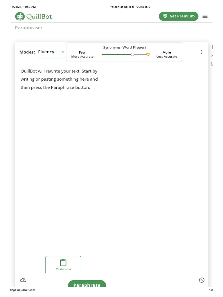 Paraphrasing Tool - QuillBot AI | PDF | Software | Internet