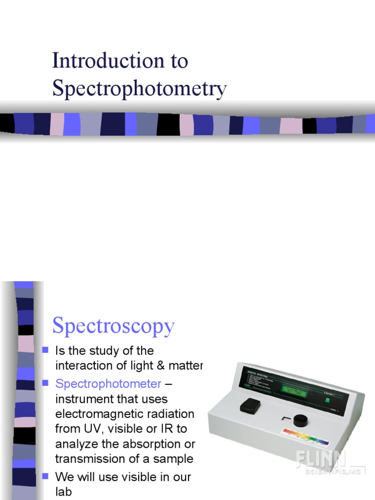 Introduction To Spectrophotometry | PDF | Spectrophotometry ...