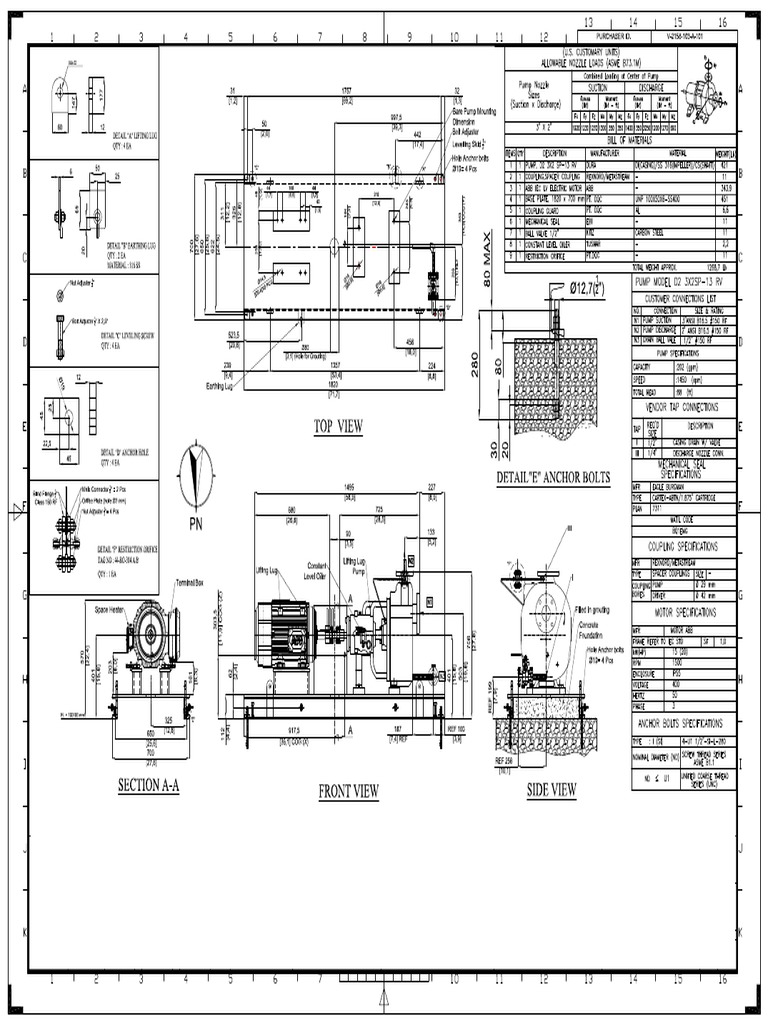 Sample Pump Skid DWG 1 | PDF