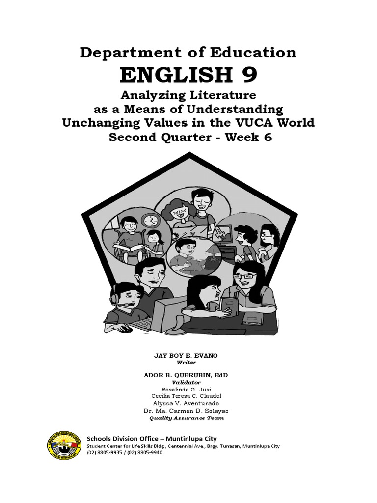 6 Final English Grade 9 Week 6 Second Quarter | PDF | Value (Ethics ...