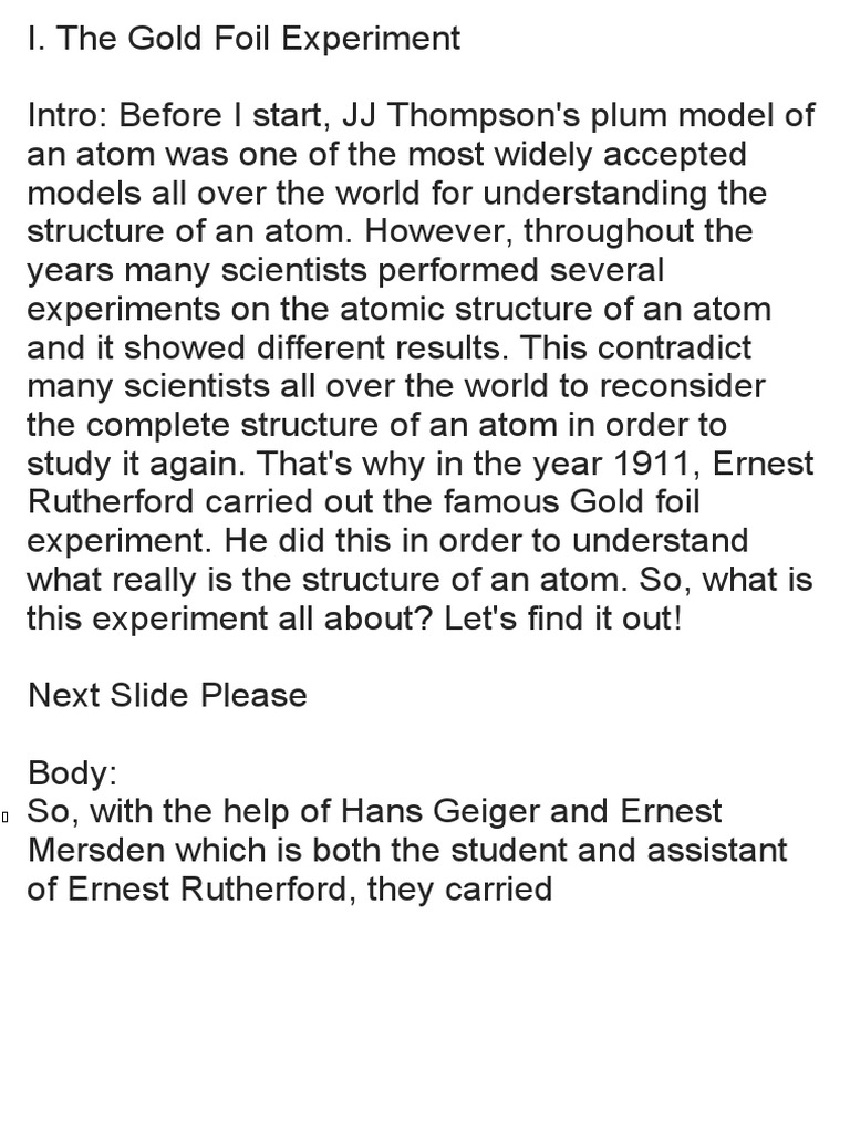 Ernest Rutherford's Two Major Contributions - 211007 - 130717 | PDF ...