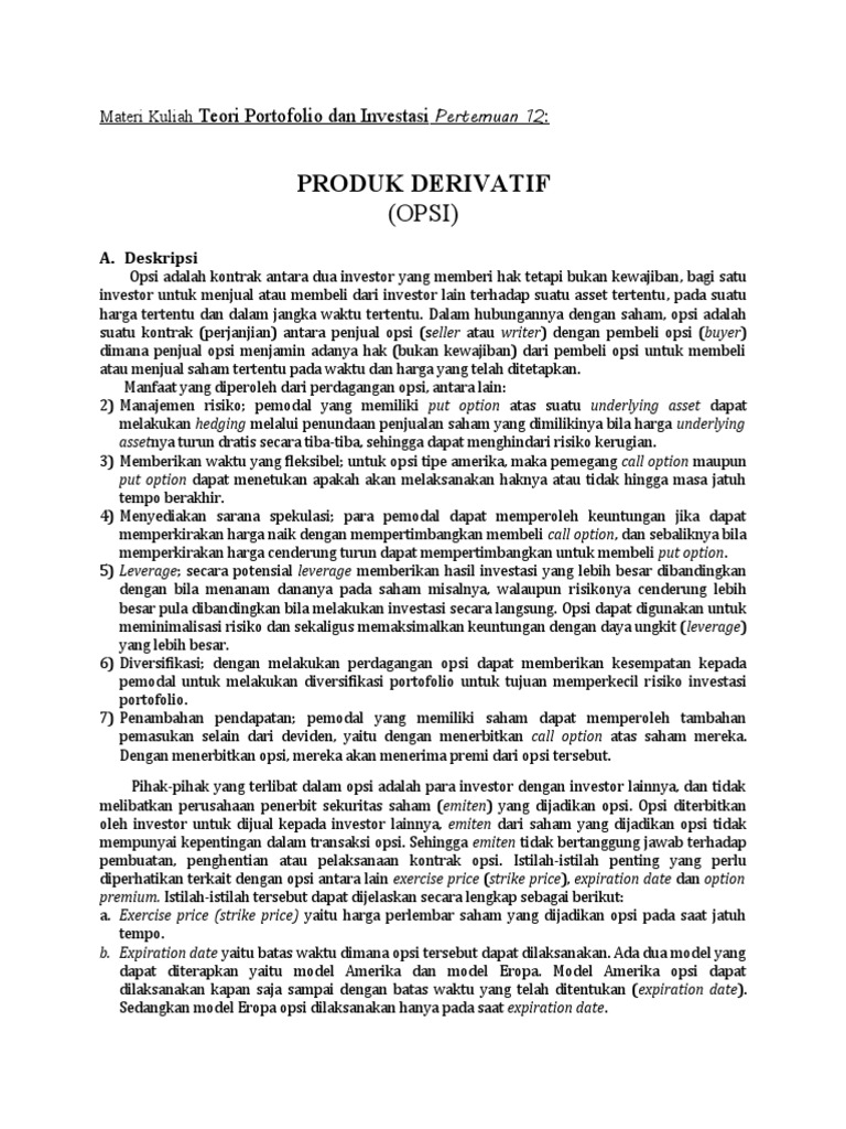 Produk Derivatif | PDF