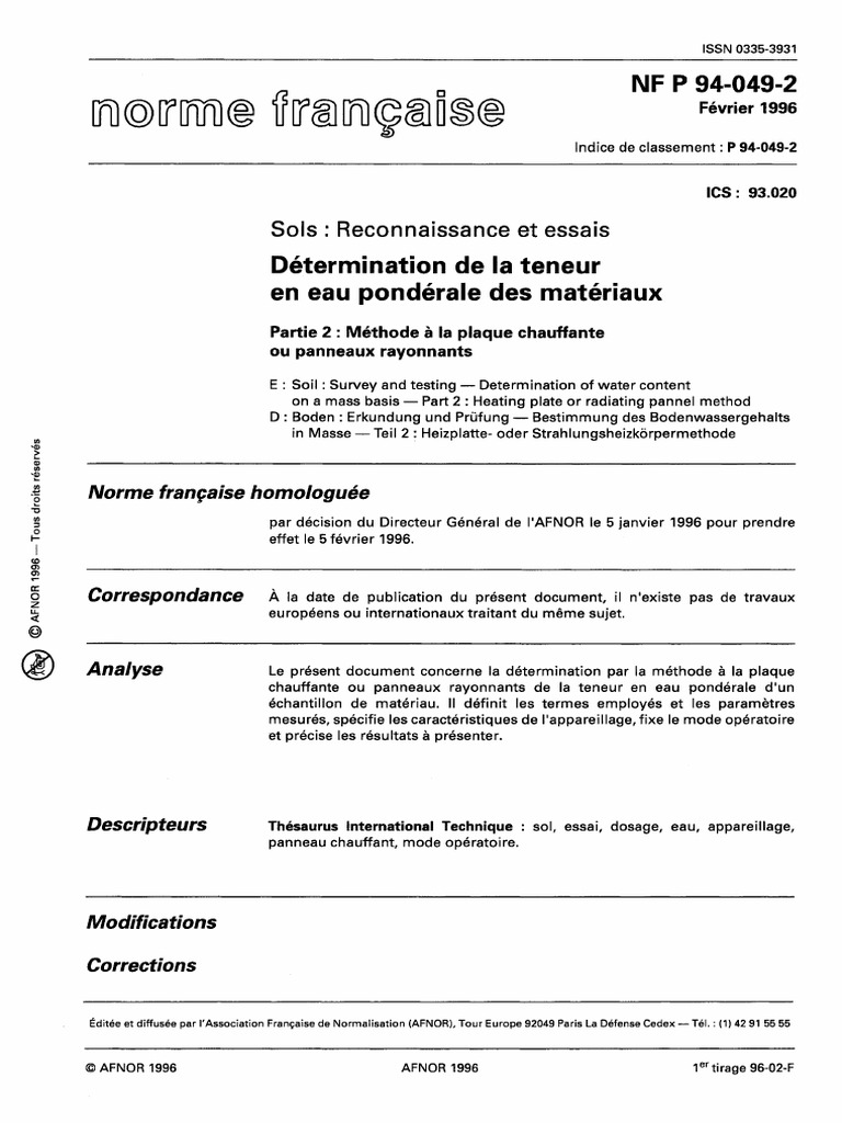NF P94-049-2 | PDF